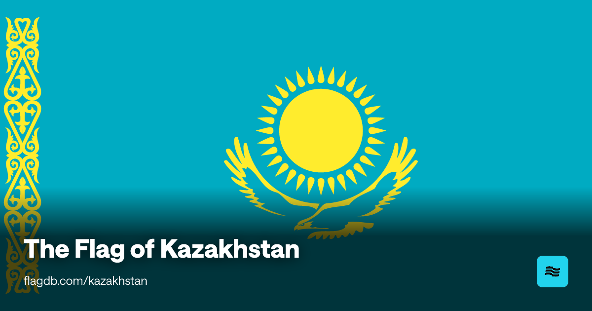 The Flag of Kazakhstan - FlagDB - The Flag Database