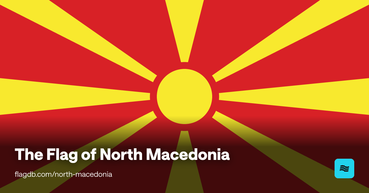 The Flag of North Macedonia - FlagDB - The Flag Database