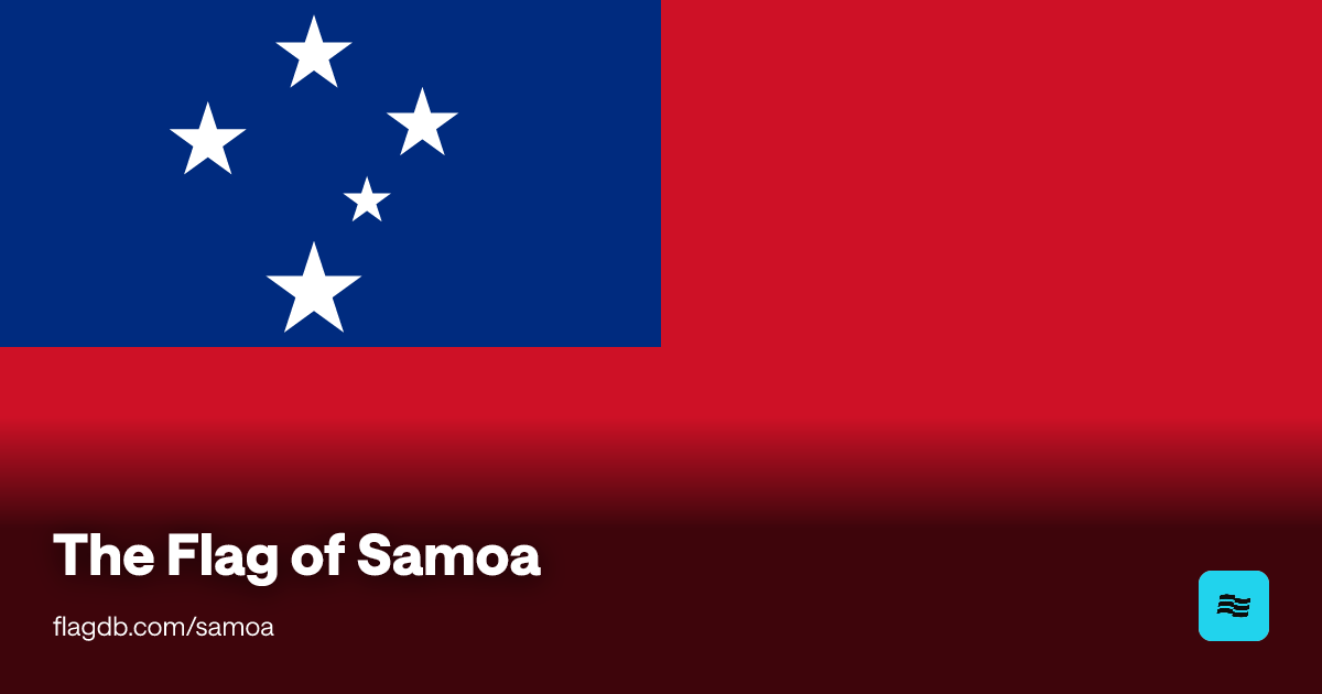 The Flag of Samoa - FlagDB - The Flag Database